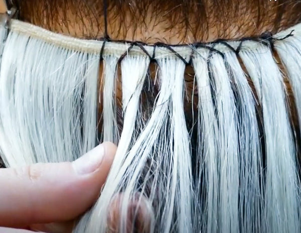 Hair Extension Criss Cross Stitch Tutorial! - Baciami® Hair Extensions